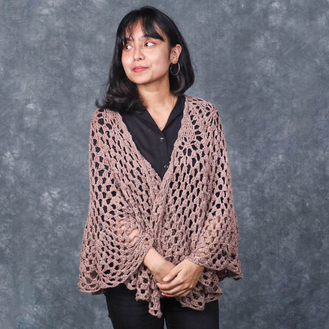 Dark Lilac Shawl Crocheting Pattern – Muezart